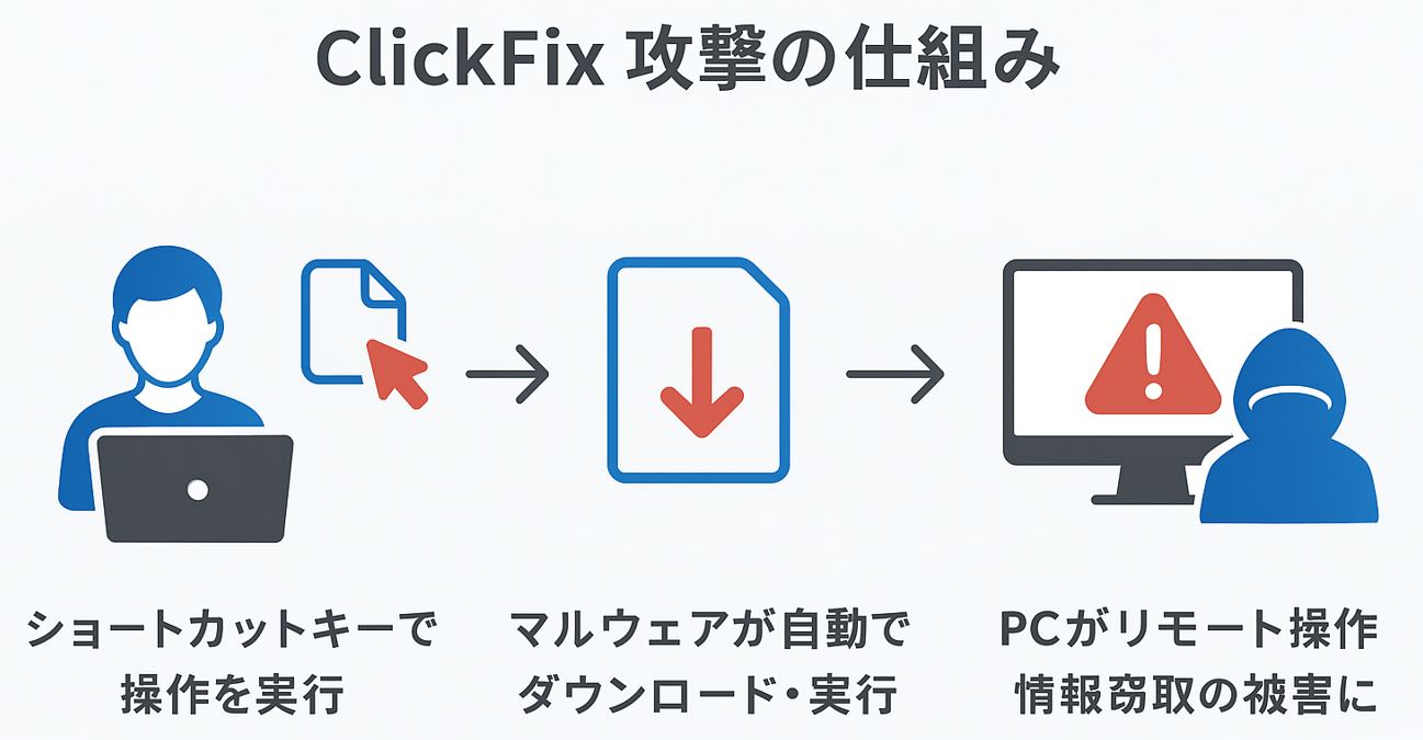 【危険】ClickFix（クリックフィックス）攻撃とは？ショートカットキー悪用で狙われる最新手口と対策